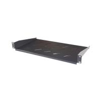 China 19 Inch Standard Server Rack Fixed Shelf Made of Steel with Vented Tray and Mount Ears for sale