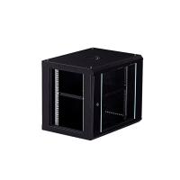 China 9U Wall Mounted Network Cabinet with Toughened Glass Door Depth 450mm RAL9005 Colour for sale