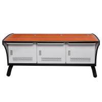 China Industrial Control Room Wood Surface Three Person Operating Table with Easy Assemble for sale