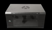China 19 inch Wall Mounted Network Cabinet Rack 4U Network Rack with SPCC Cold Rolled Steel for sale