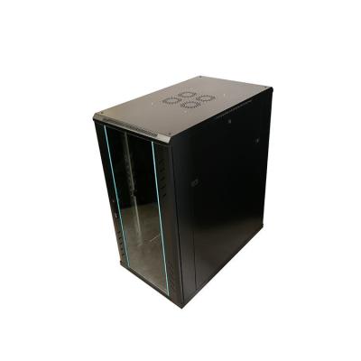 China 19 Inch Tempered Glass Door Server Rack with 600mm Width 1000mm Height and RAL7035 Colour for sale