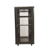 China 19 Inch Tempered Glass Door Server Rack with 600mm Width 1000mm Height and RAL7035 Colour for sale