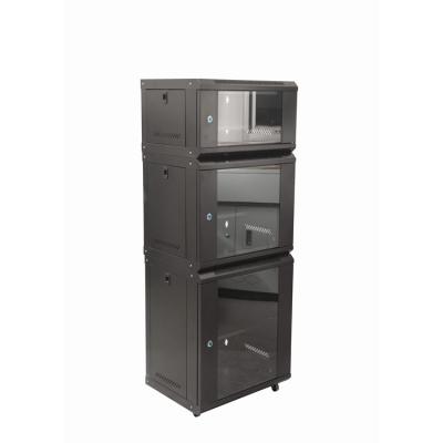 China 6U Wall Mount Cabinet Server Rack Made in with Toughened Glass Door or Mesh Door for sale