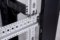 China 19-inch 19 Inch Network Cabinet Rack 42U Black Network Rack with Toughened Glass Door for sale