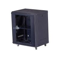 China 400mm Depth 19 Inch Network Server Rack for Wall Mount Cabinet and Toughened Glass Door for sale