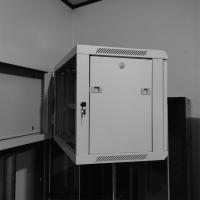 China 12U Double Section Wall Mount 19 Inch Rack Server Cabinet with Toughened Glass Door for sale