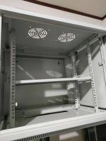 China 12U Double Section Wall Mount 19 Inch Rack Server Cabinet with Toughened Glass Door for sale