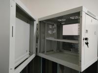 China 12U Double Section Wall Mount 19 Inch Rack Server Cabinet with Toughened Glass Door for sale