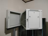 China 12U Double Section Wall Mount 19 Inch Rack Server Cabinet with Toughened Glass Door for sale