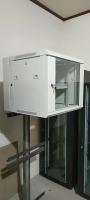 China 12U Double Section Wall Mount 19 Inch Rack Server Cabinet with Toughened Glass Door for sale