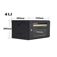 China SPCC Cold Rolled Steel 19 Inch Server Rack Enclosure With Locking Glass Door Cabinet for sale