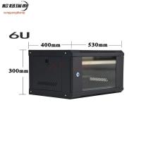 China 19-inch Wall-mounted Network Cabinet Rack 6U Server Rack 300mm Height 400mm Depth for sale