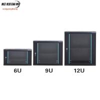 China 19-inch Wall-mounted Network Cabinet Rack 6U Server Rack 300mm Height 400mm Depth for sale