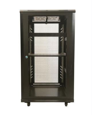 China 18U Server Rack Floor Standing Network Cabinet with Mesh Door RAL7035 Grey Heavy Duty for sale