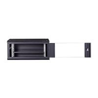 China 19 Inch Server Rack with Locking Glass Door Cabinet 4U Wall Mount Metal Enclosure for sale