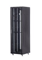 China SPCC Cold Rolled Steel 32U Server Rack with Toughened Glass Door and Cooling Fan for sale