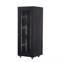 China 600*600 32U Standard 19 Inch Data Server Rack with Cooling Fan and Toughened Glass Door for sale