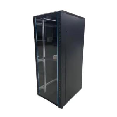 China 27U SPCC Cold Rolled Steel 19 Inch Data Center Server Rack with Tempered Glass Door for sale