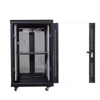 China 600*800*1000mm Standard 19 Inch Data Center Server Rack with 5mm Tempered Glass Door for sale