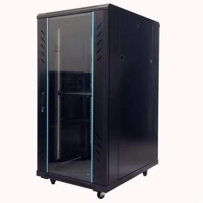 China 600*1000 19'' Data Center Server Rack with 18U 2.0mm Thickness and Tempered Glass Door for sale