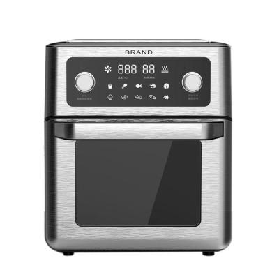 China Retro Stainless Steel Air Fryer Oven 24L Electric Glass Window Cooking for sale