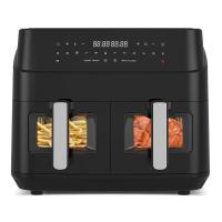 China 9L Dual Zone Air Fryer With Glass Window Smart Digital Dual Basket for sale
