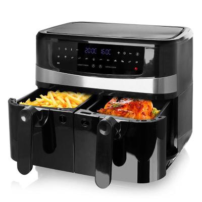 China Dual Air Fryer 9L Digital Smart Oil Free Double Basket Dual Zone for sale