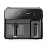 China Dual Zone 9L Air Fryer Smart Digital Control 2 Basket Visible Window for sale