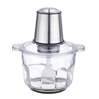 China Professional 2L Stainless Steel Glass Blender Chopper 400W Meat Grinder for sale