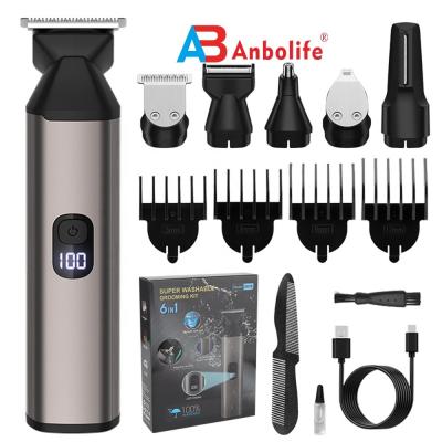 China 6 in 1 Multifunctional Electric Hair Clipper with IPX7 Waterproof and 1.5h Charging Time for Men's Grooming for sale