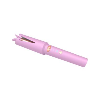 China Rechargeable Auto Hair Curler with 16mm Ceramic Barrel and 4200mAh Battery for Fast Styling for sale