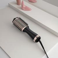 China 1200W Titanium Hot Air Brush with 1 Year Warranty and Dual Voltage for Easy Hair Styling for sale