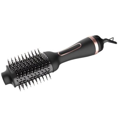 China Dual Voltage Multifunction Hair Dryer Brush with Oval Barrel for Easy Styling for sale