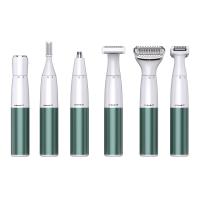 China 6-in-1 Multifunctional Women's Shaver Epilator Set with 1200mAh Battery Stainless Steel Blade and Free Spare Parts for sale