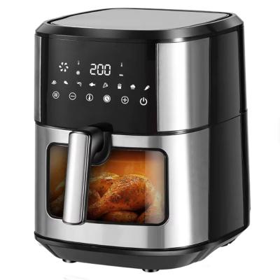 China OEM 8L Commercial Stainless Steel Air Fryer 1800W Digital Control for sale