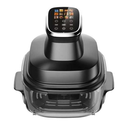 China Glass Air Fryer 1500W Door Touch 12 Presets Non Stick Detachable Basket for sale