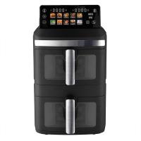 China Modern Dual Basket Air Fryer 13L 2800W Foldable Touch Screen 12 Presets for sale