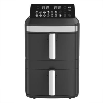 China 13L Dual Basket Air Fryer 2800W Pop Up Foldable Touch Screen 12 Presets for sale
