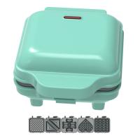 China 1 Slice Sandwich Maker 550W Interchangeable Grill Waffle Plates Non Stick for sale