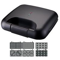 China 2 Slice Sandwich Maker 750W Interchangeable Grill Waffle Plates Non Stick for sale