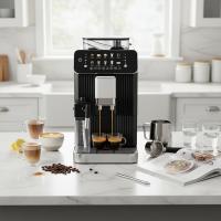 China Automatic Bean to Cup Coffee Maker 7 Inch Display 15 Bar Pump Cappuccino Latte for sale