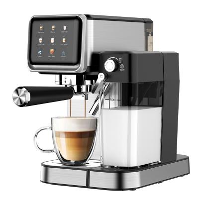 China 20 Bar Espresso Machine Double Boiler Cold Brew TFT Touch Screen Milk Frother Home for sale