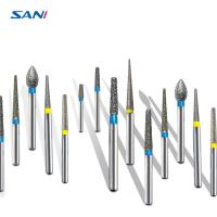 China Stainless Steel Silver 11mm FG Dental Diamond Burs FDA Certification for sale