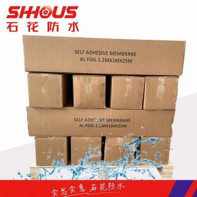 China No Open Flame Adhesive Backed Waterproof Membrane Bitumen Sheet Roll Double Sided for sale