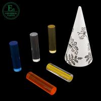 China 1.2g/cm3 Colored Acrylic Bar Rod 20mm Thickness  ISO 9001 for sale