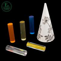 China 1.2g/cm3 Colored Acrylic Bar Rod 20mm Thickness  ISO 9001 for sale