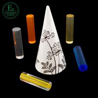 China 1.2g/cm3 Colored Acrylic Bar Rod 20mm Thickness  ISO 9001 for sale