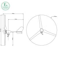 China 600W Horizontal Wind Turbines Wind Generators With 3 Blades for sale