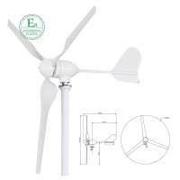 China 600W Horizontal Wind Turbines Wind Generators With 3 Blades for sale