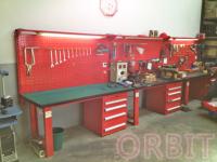 China Heavy Duty Industrial Workbench 1500-2100mm with 500-2000kg Load Capacity and 4 Drawer Storage System for sale
